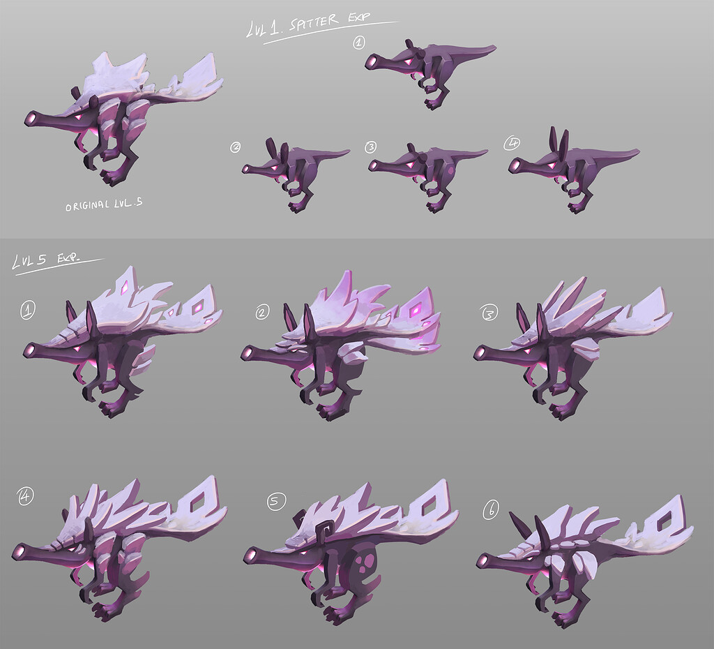 Art: Spitter Progression Update Concepts! - Dev Art - Boundless Community