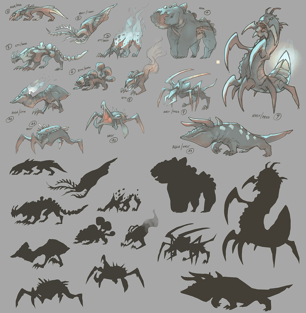 Art: New Creatures concept exploration (Flyer, Hunter) - Page 2 - Dev ...
