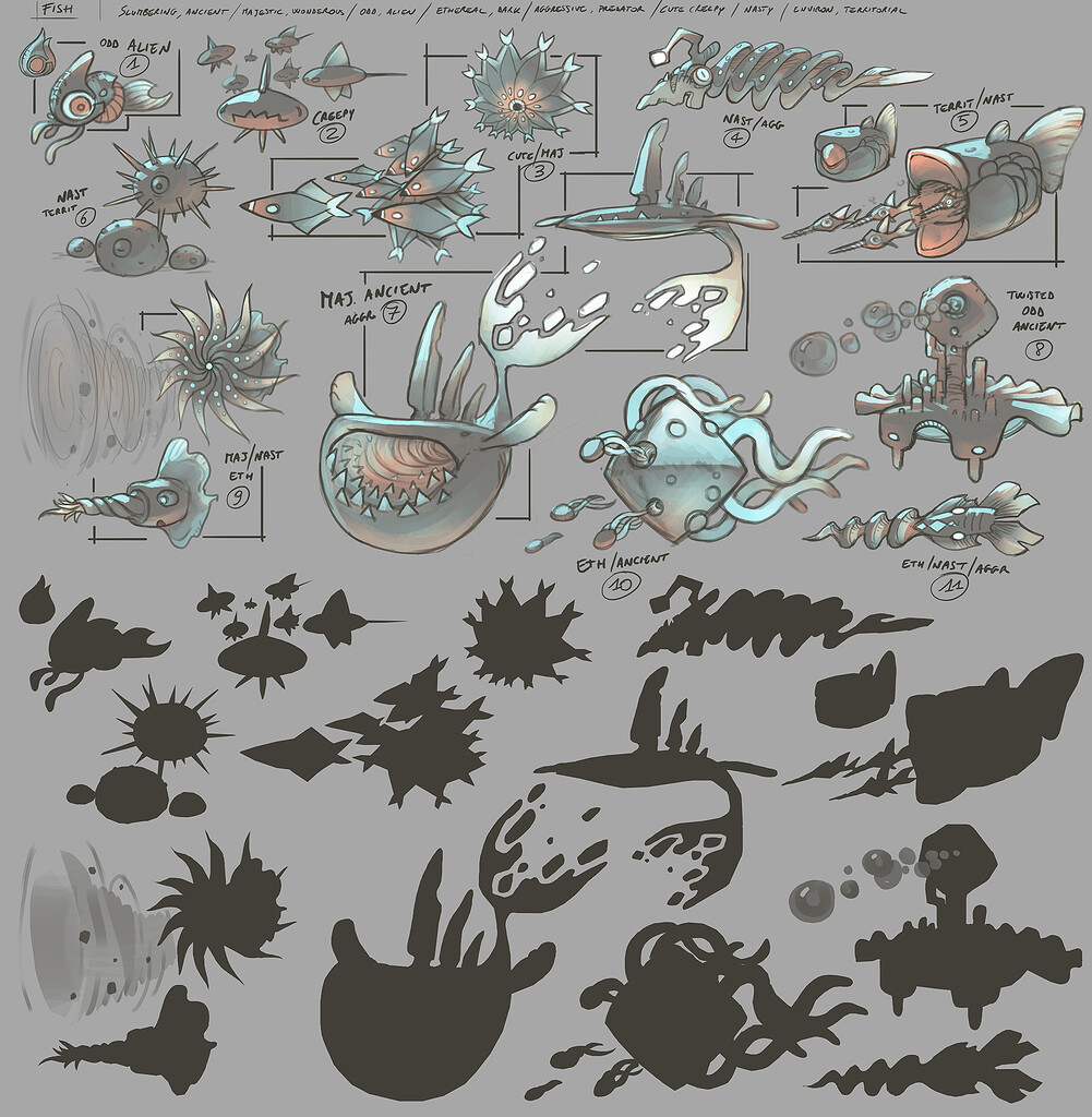 Art: Fish concept and Cuttletrunk - Dev Art - Boundless Community