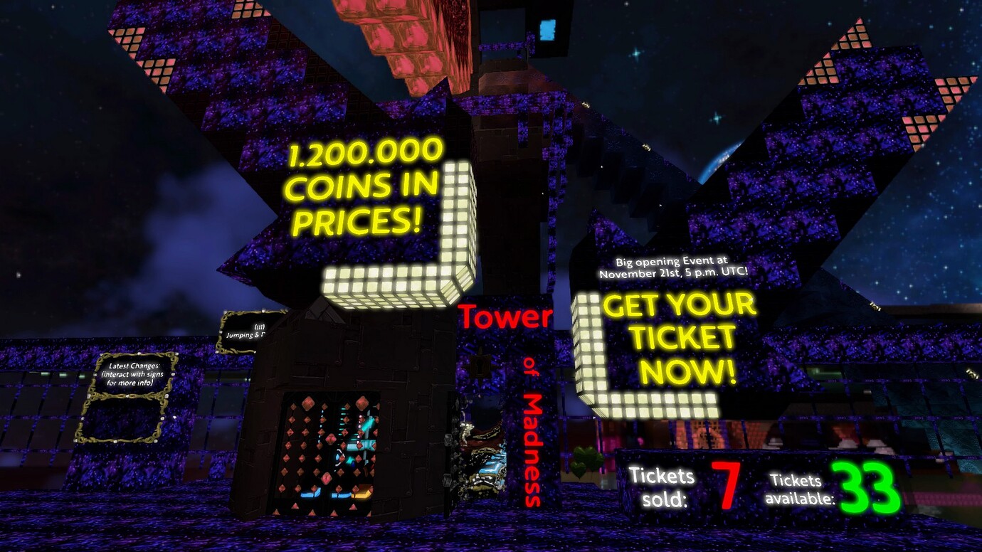 The Tower of Madness is opening its doors soon! Over 1 million coins in ...