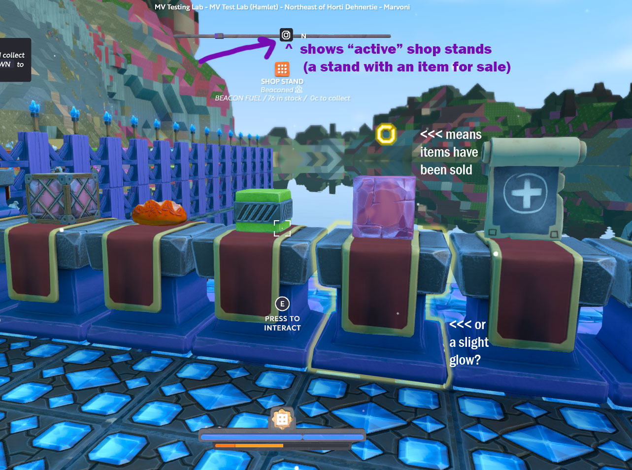 A way to identify "shops" in an area & a way to know when something has ...